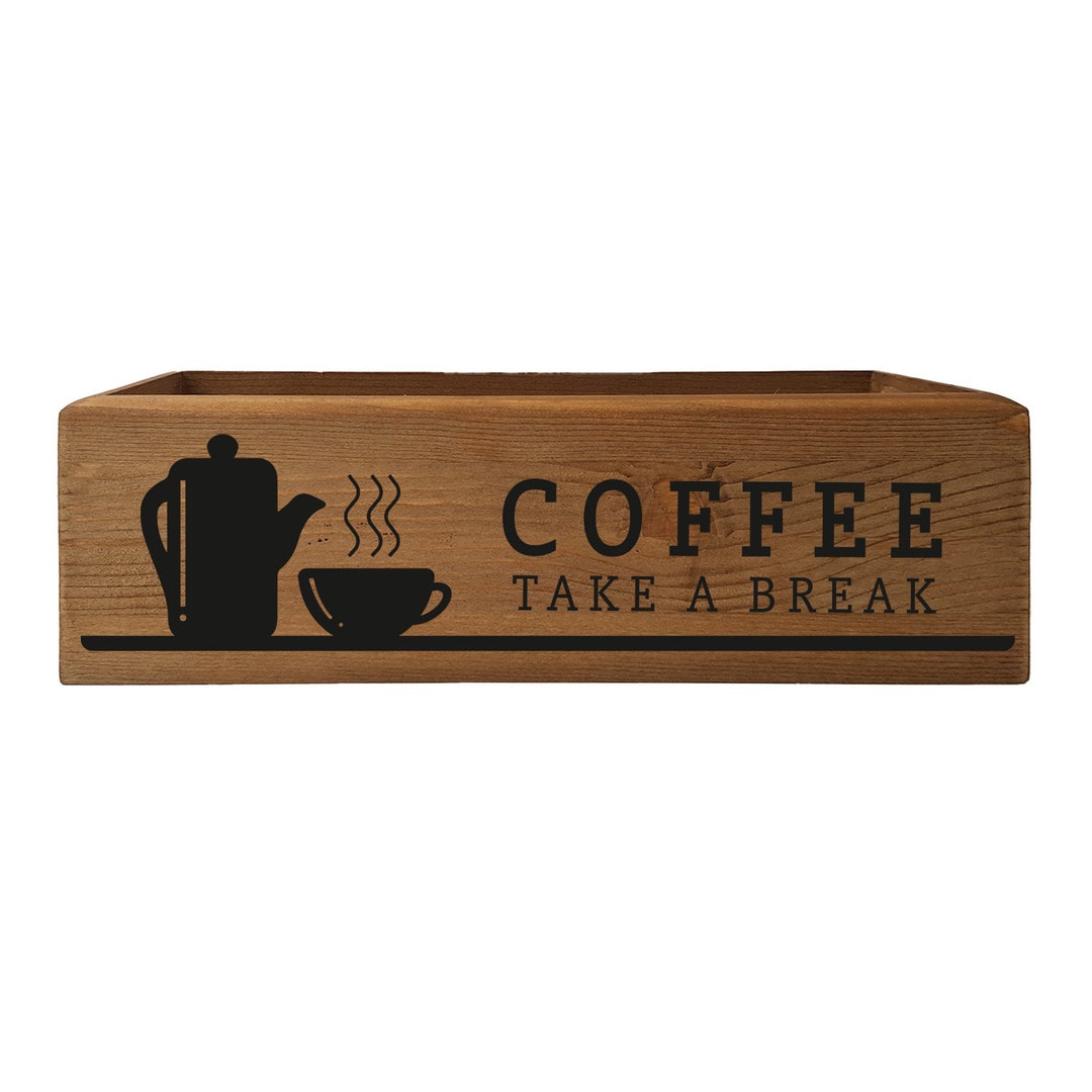 Wooden Kitchen Box, Home Decor, Tote, Crate, Coffee Corner Organizer ...