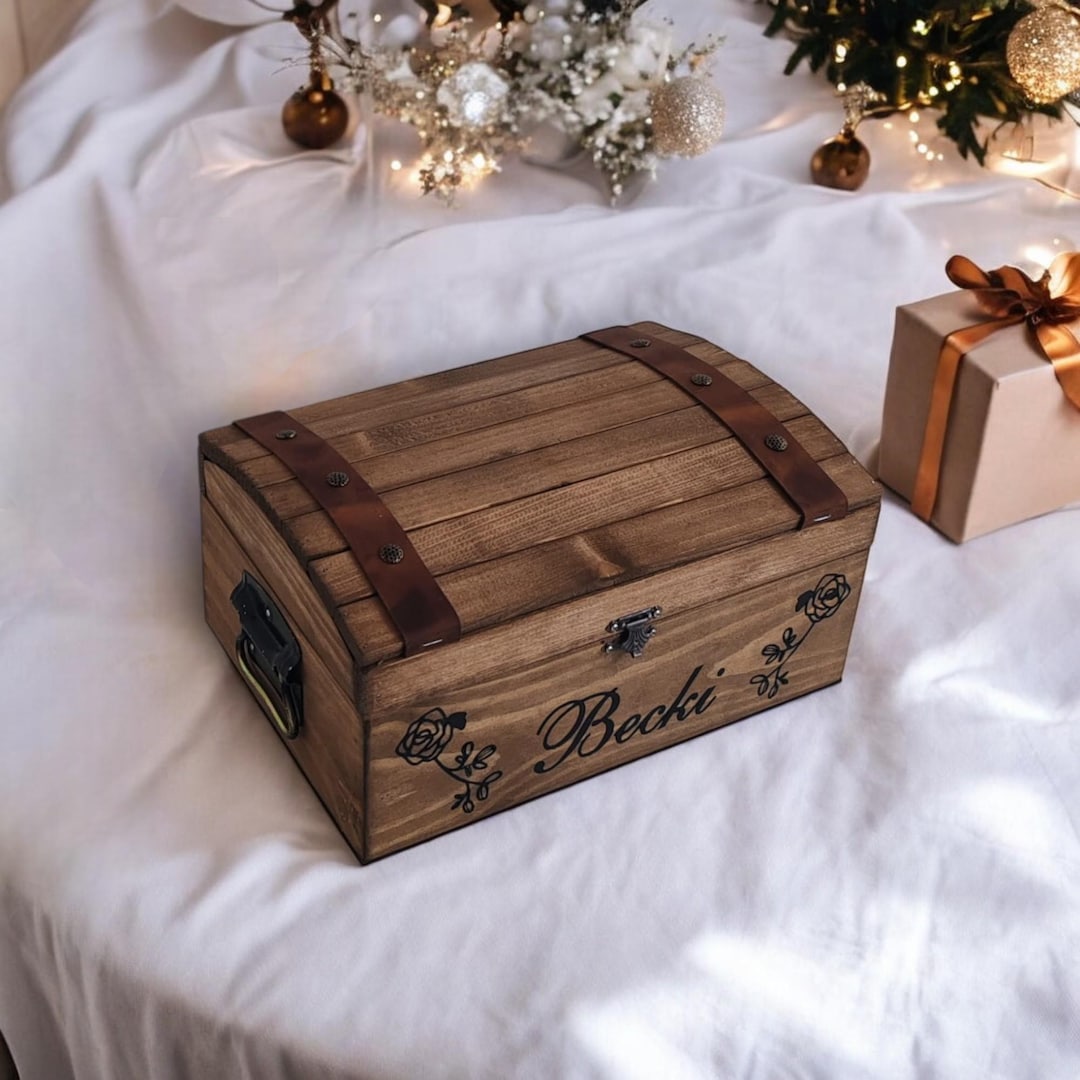 Custom Wooden Storage Box, Personalized Jewelry Box, Handmade Wooden ...