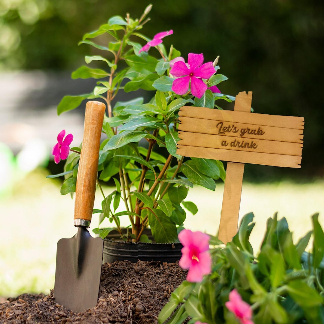 Personalized Wooden Plant Stakes, Plant Markers, Handmade Herb Garden ...