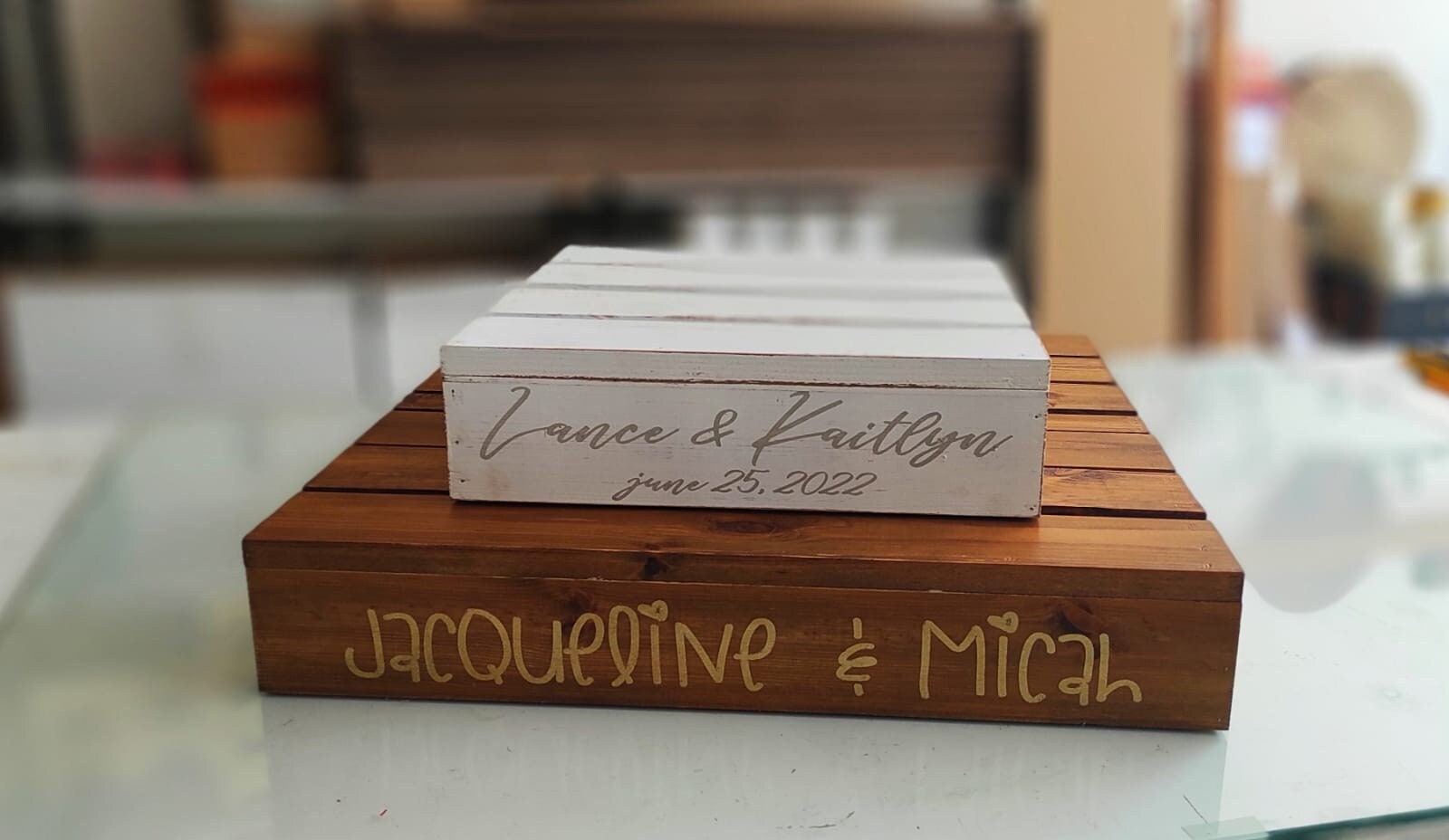 Rustic Wedding Cake Stand for Events Wood Personalized Cake Stand ...