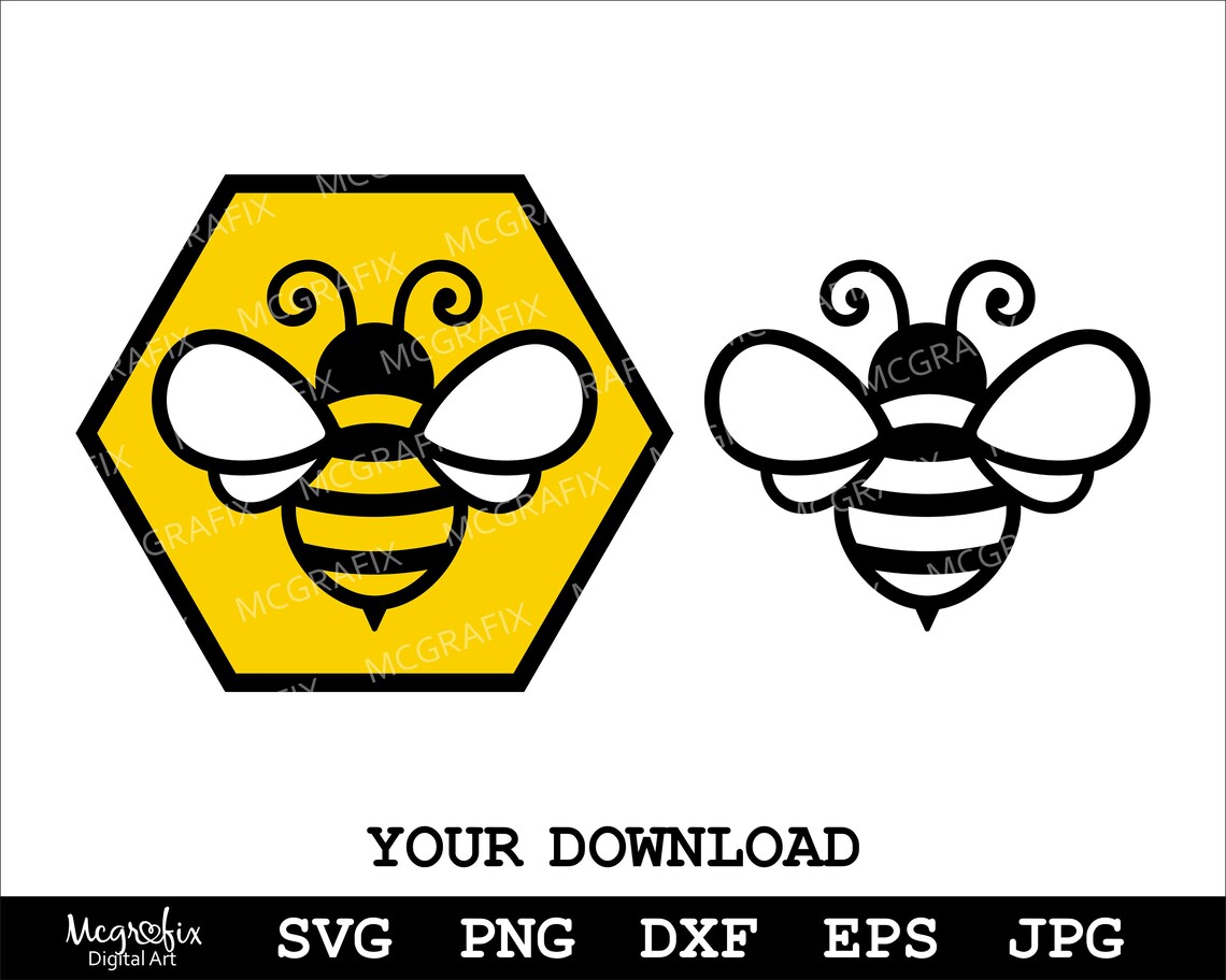 Bee SVG Honey Bee SVG Bumblebee SVG Honeycomb Svg - Etsy