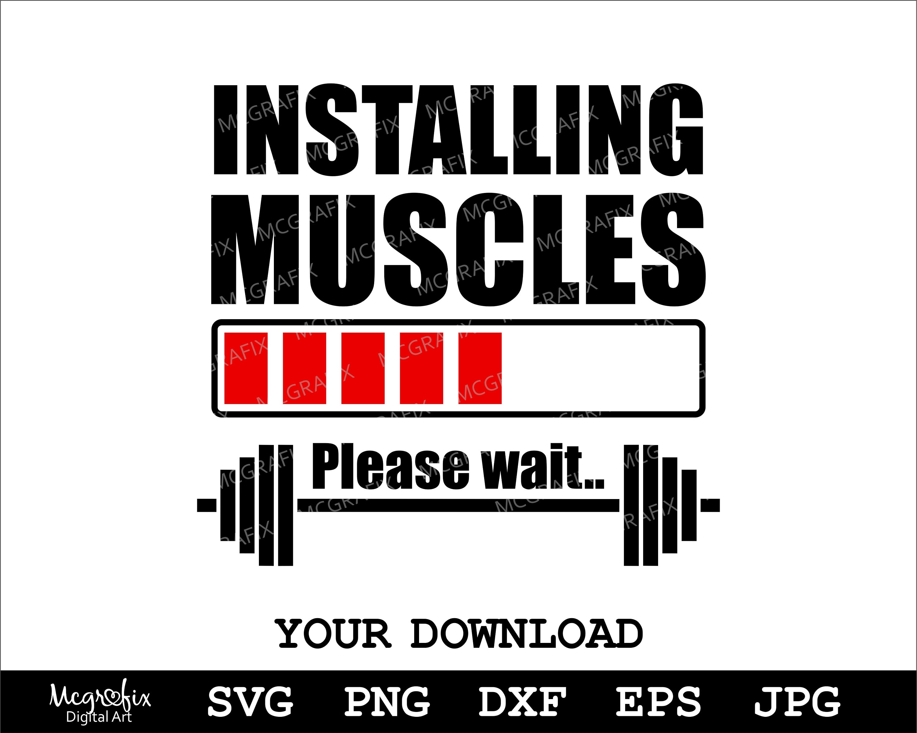 Installing Muscles SVG Fitness SVG Gym SVG Weightlifting - Etsy