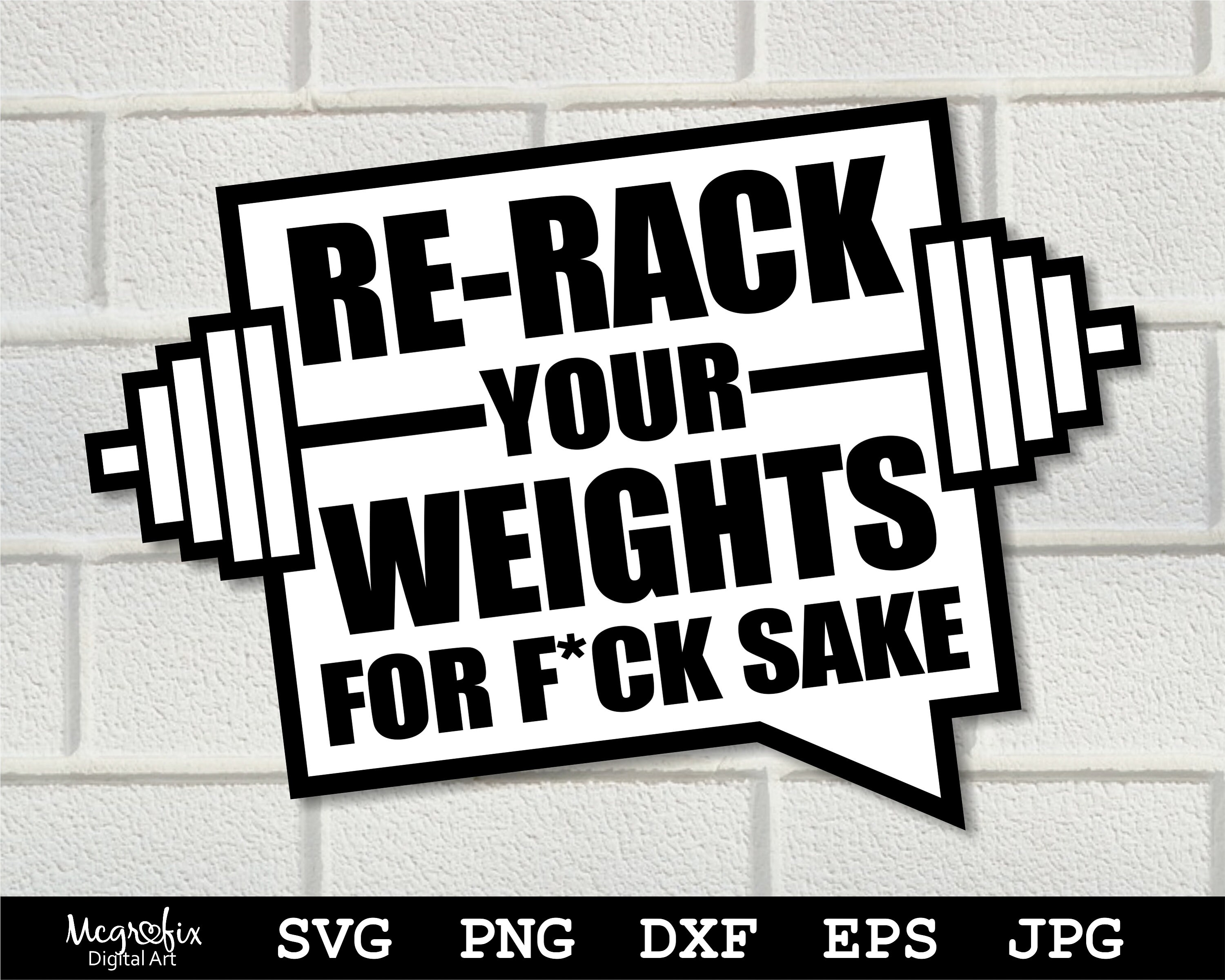 Re-rack Your Weights SVG Weight Training SVG Powerlifting - Etsy