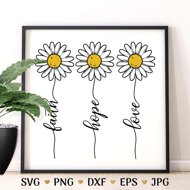 Daisy Inspirational Art - Etsy