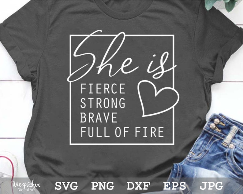 She is Strong SVG She is Fierce SVG She is Fearless SVG - Etsy