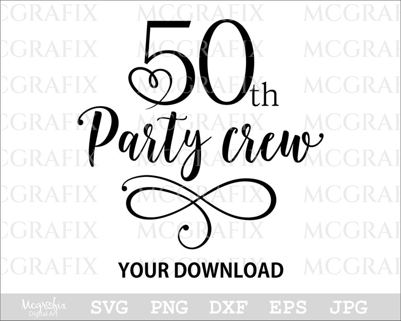 50th Party Crew SVG 50th Birthday Crew SVG 50th Birthday - Etsy