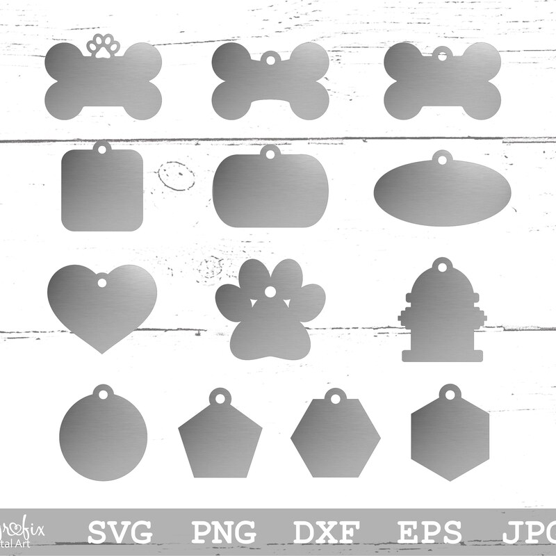 Dog Tag Template Svg - Etsy