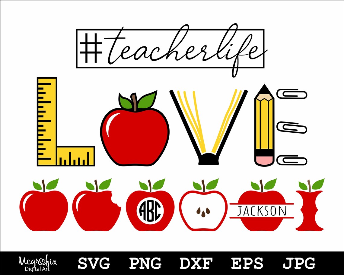 Teacher Life Svg Teacher SVG Bundle Teacher SVG School | Etsy