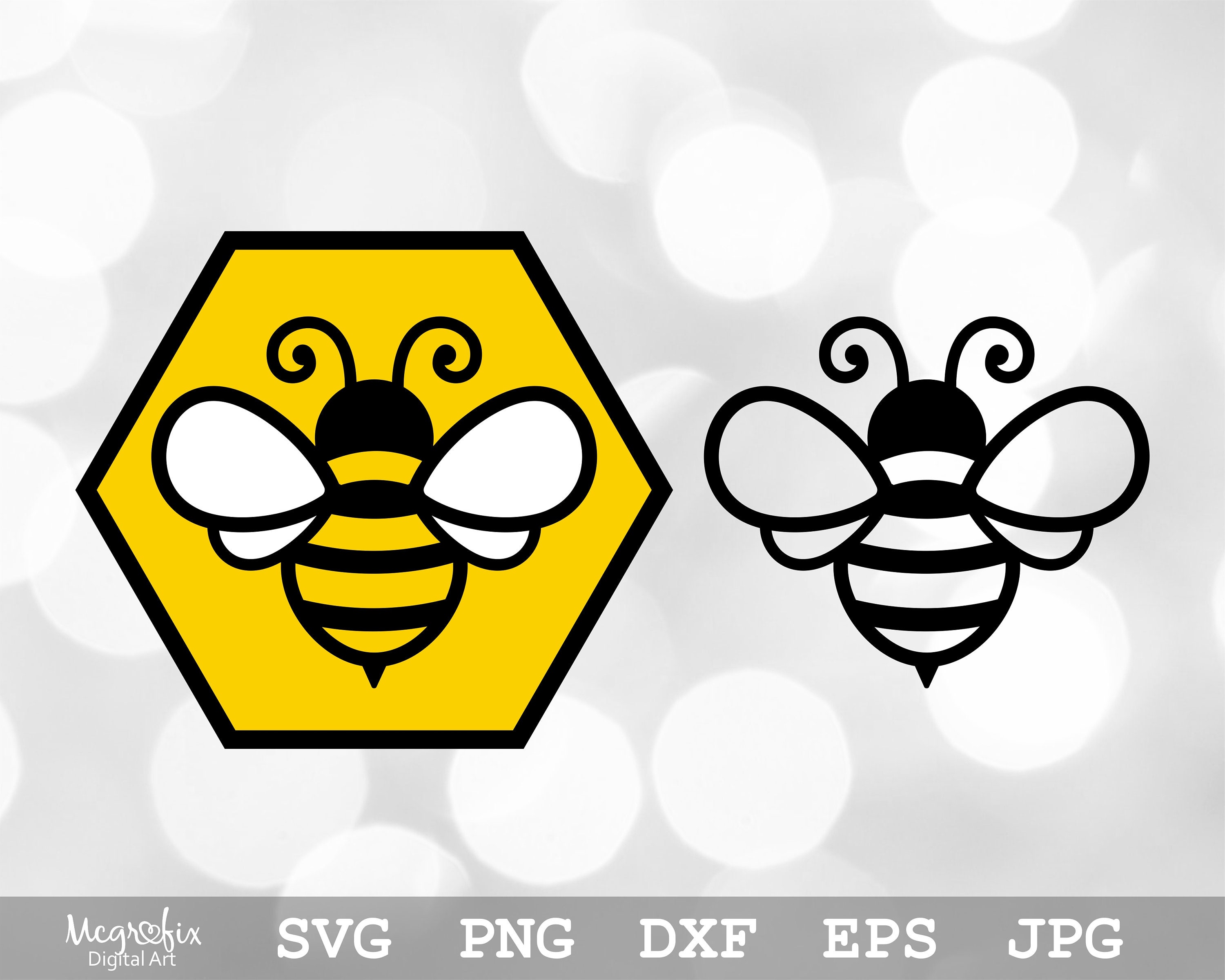 Bee SVG Honey Bee SVG Bumblebee SVG Honeycomb Svg - Etsy