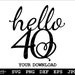 40th Birthday SVG 40th Birthday Cake Topper SVG Hello 40 SVG 40th Svg ...