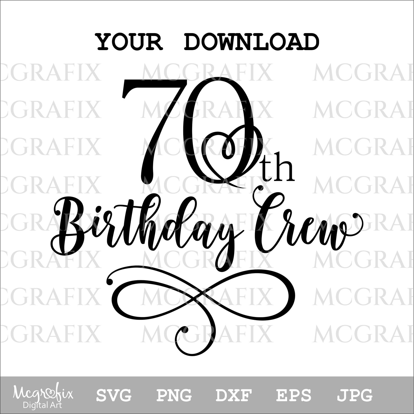 70th Birthday Crew SVG 70th Birthday SVG 70th SVG - Etsy
