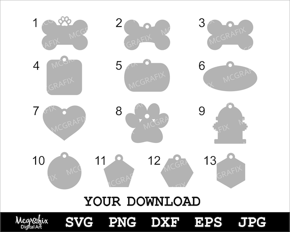 Dog Bone Tag Template