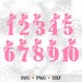1st Birthday Girl Fairy Clipart, Pink Number One, Digital Download ...