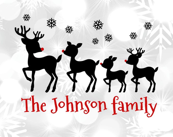 Reindeer Monogram SVG Reindeer Face SVG Christmas Reindeer SVG ...