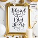 Blessed by God for 60 Years SVG: 60th Birthday Faith Cut File With Gold ...