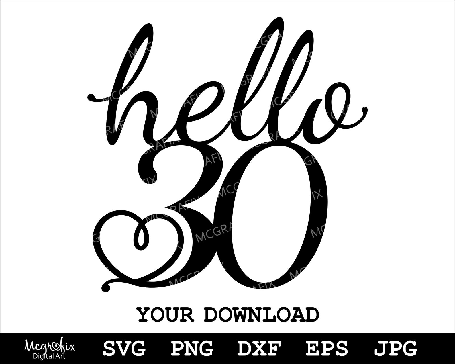 30th Birthday SVG 30th Birthday Cake Topper SVG Hello 30 - Etsy UK