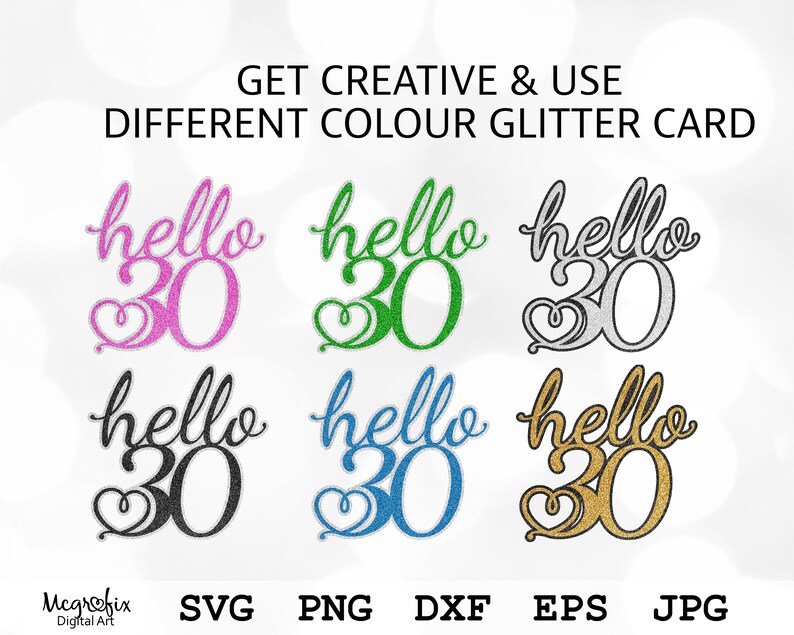 30th Cake Topper SVG 30th Birthday Cake Topper SVG Cake - Etsy