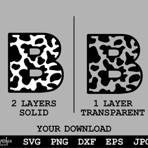 Cow Alphabet SVG Cow Font SVG Cow Print SVG Animal Font Svg Farmhouse ...