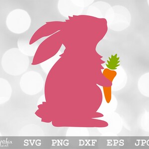 Bunny SVG Bunny With Carrot SVG Cute Bunny SVG Easter Bunny Svg Rabbit ...