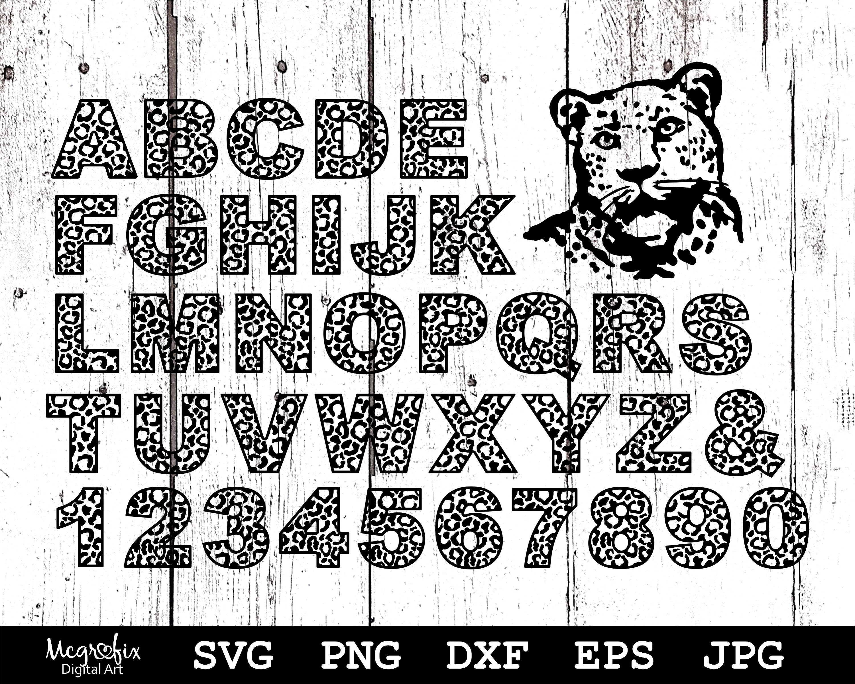 Leopard Alphabet SVG Leopard Font SVG Leopard Letters SVG - Etsy
