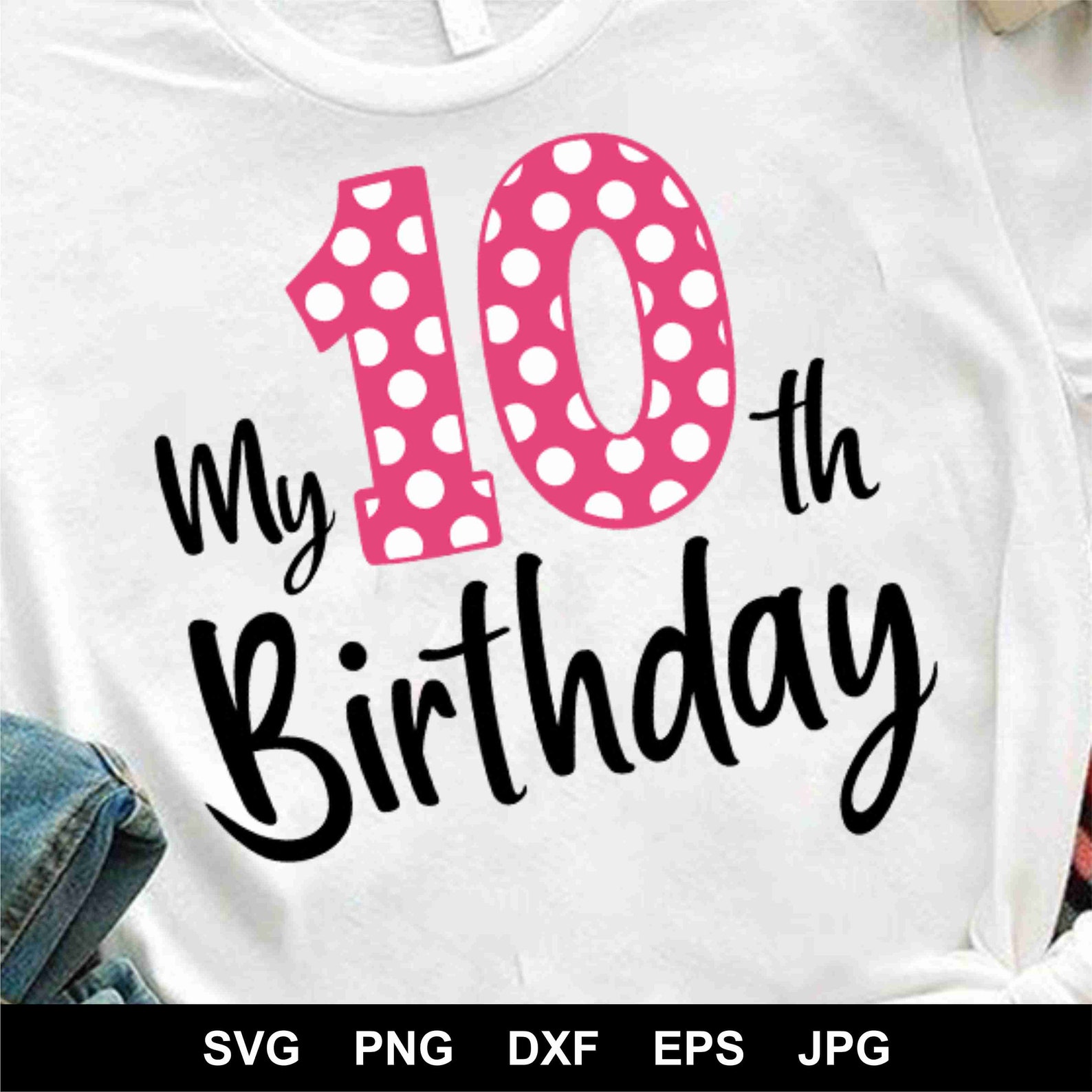 10th Birthday SVG Tenth Birthday SVG Birthday SVG 10th - Etsy