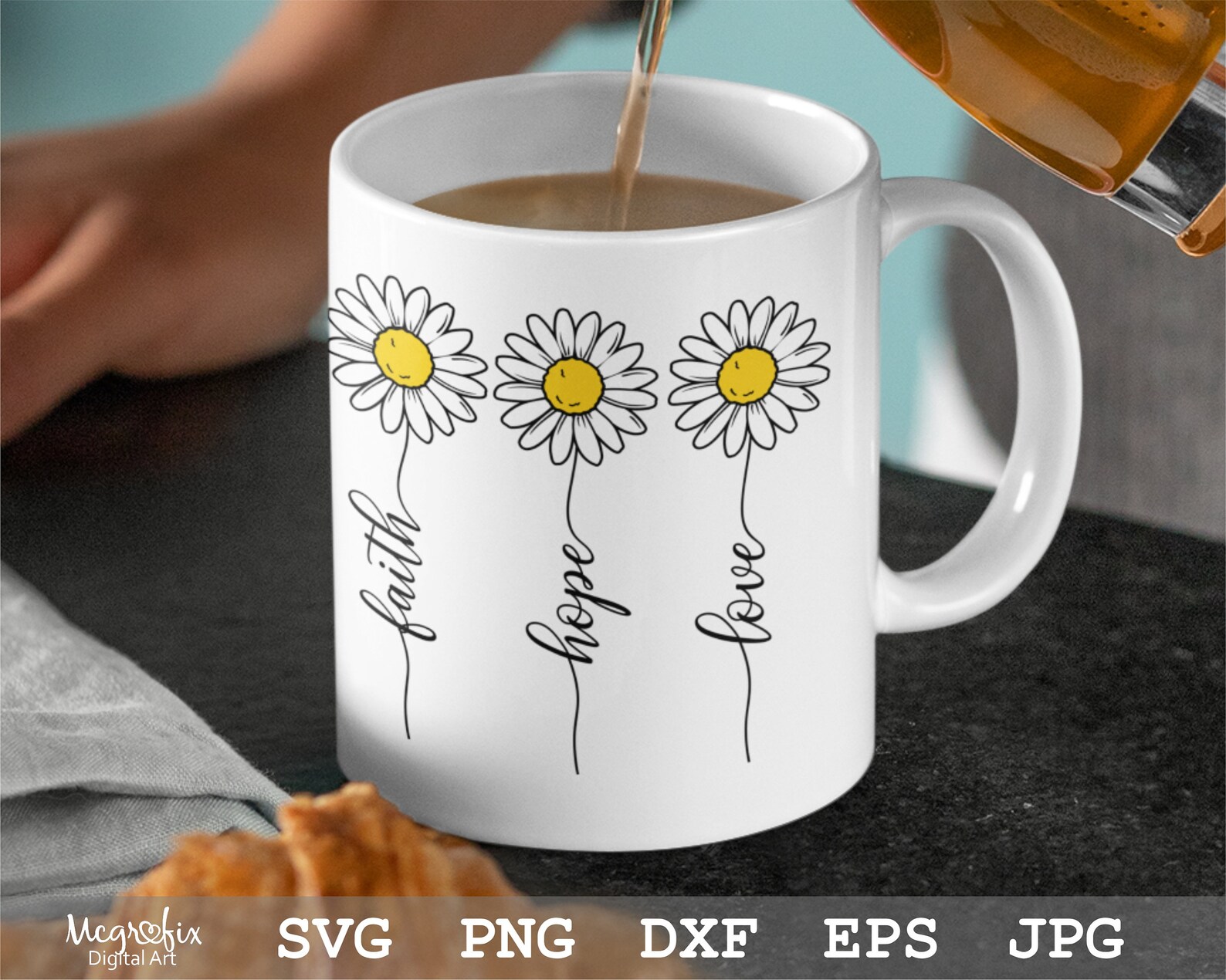 Faith Hope Love SVG Daisy Bundle SVG Faith SVG Hope Svg - Etsy