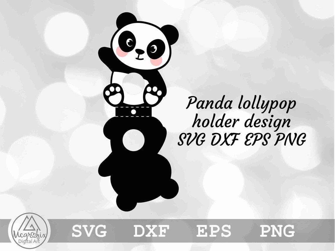 Panda Lollipop Holder SVG Panda Bear SVG Lollipop Holder | Etsy