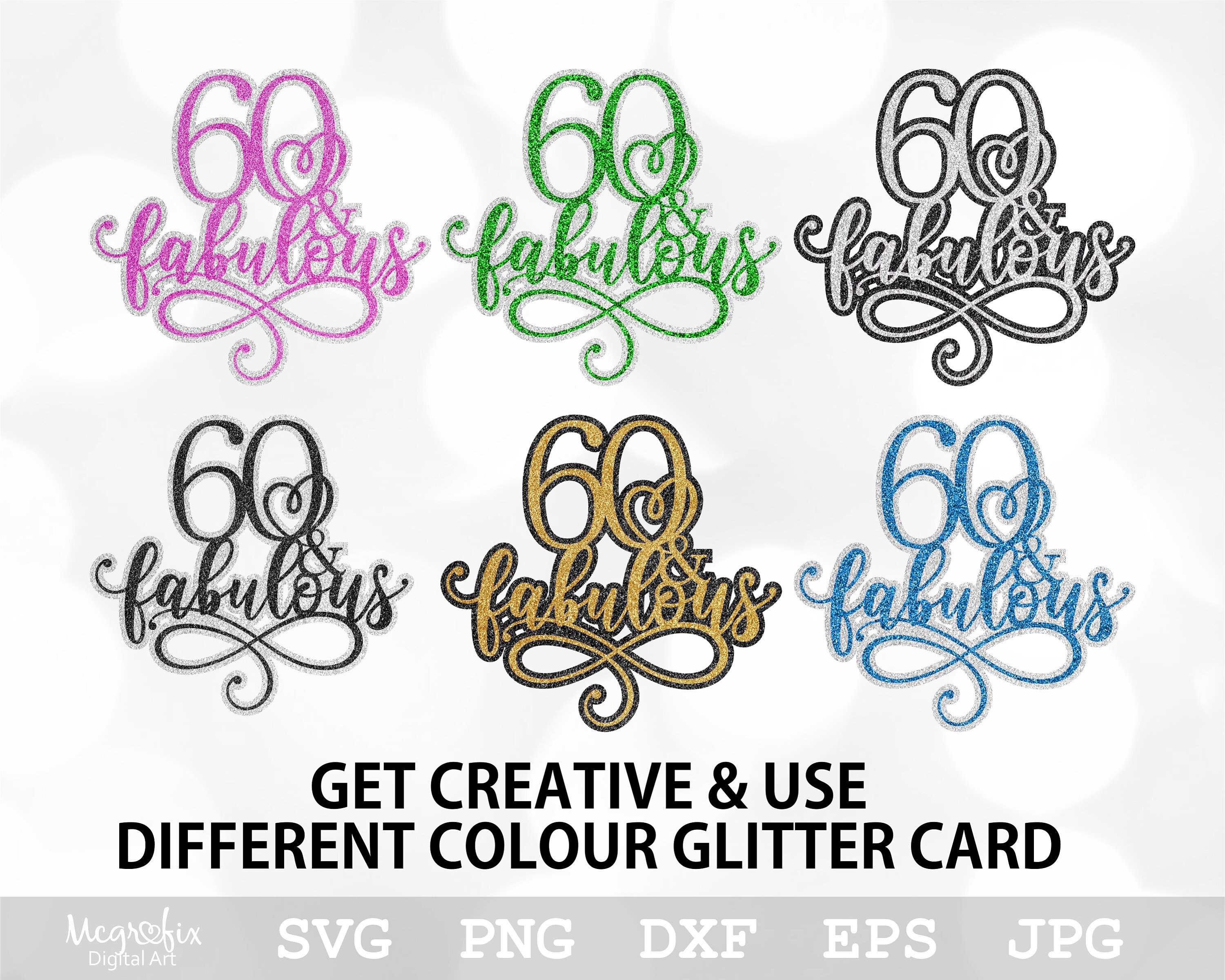 60th Birthday Cake Topper SVG 60th Birthday SVG 60th Cake - Etsy UK