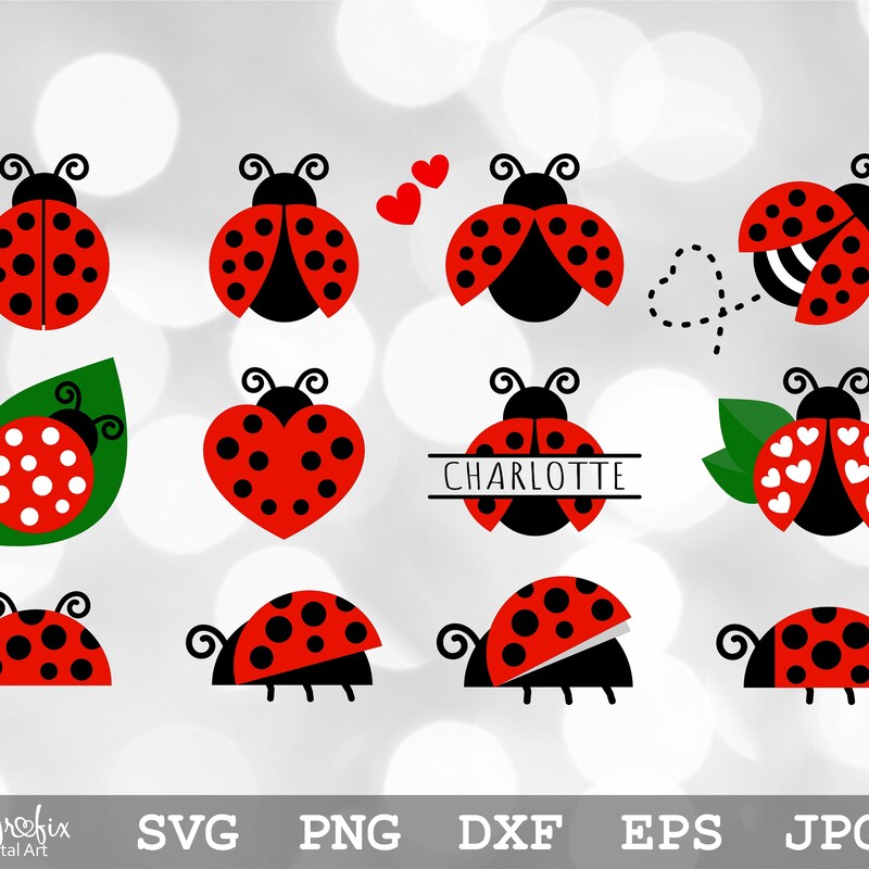 Ladybug Monogram - Etsy