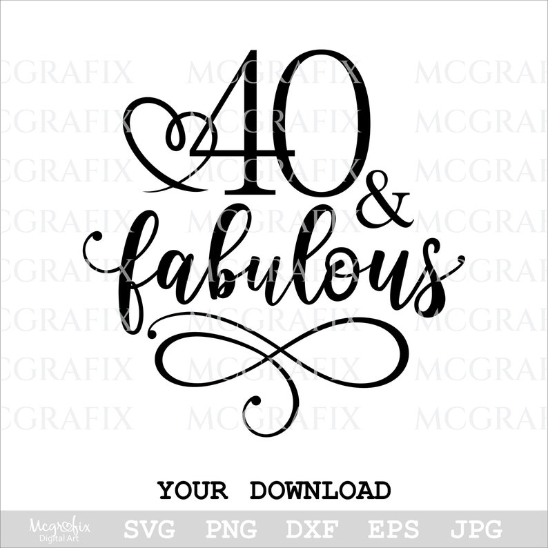 40 & Fabulous SVG 40th Birthday SVG 40 Birthday SVG 40th - Etsy Canada