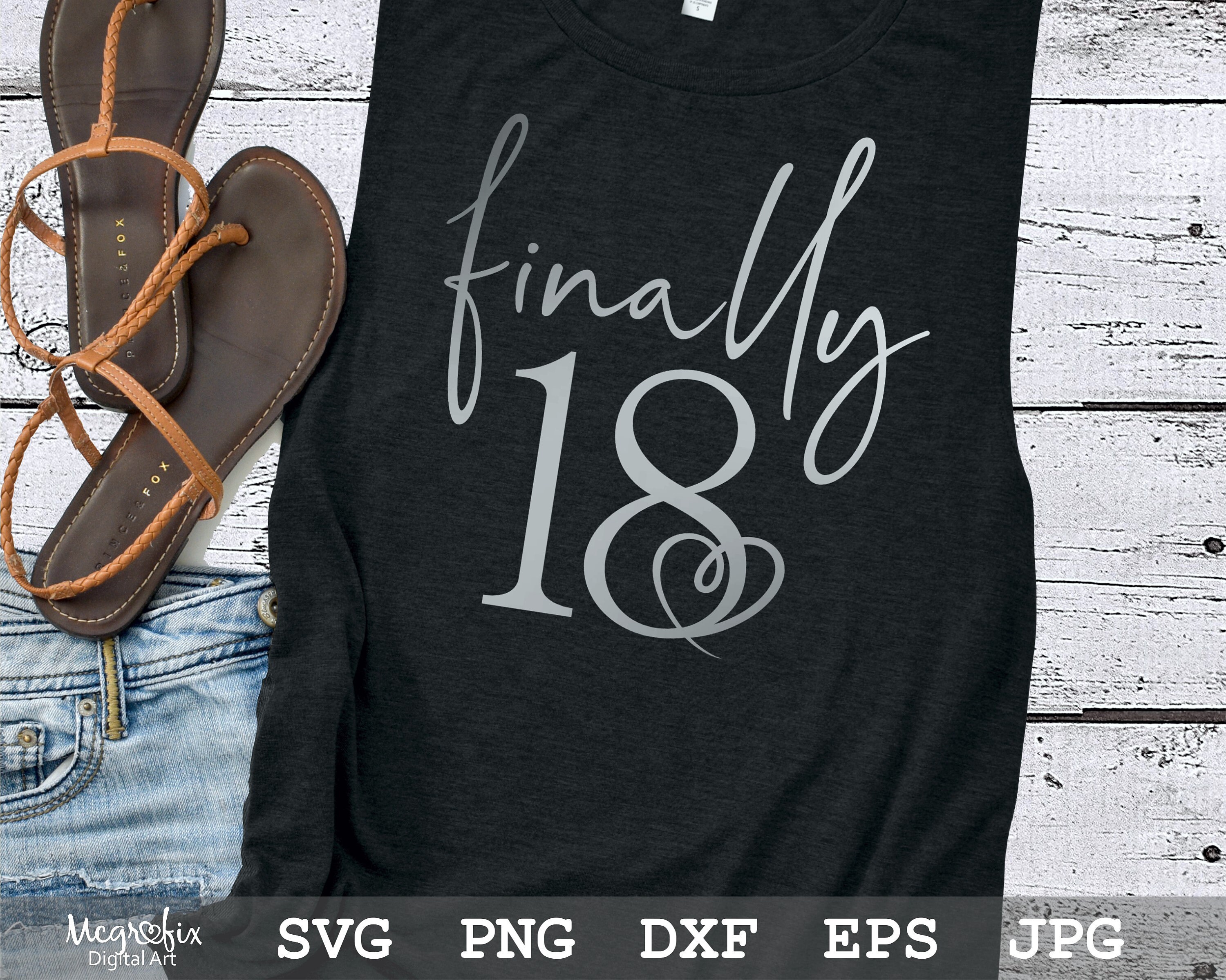 Finally 18 SVG 18th Birthday SVG Happy 18th Birthday SVG | Etsy