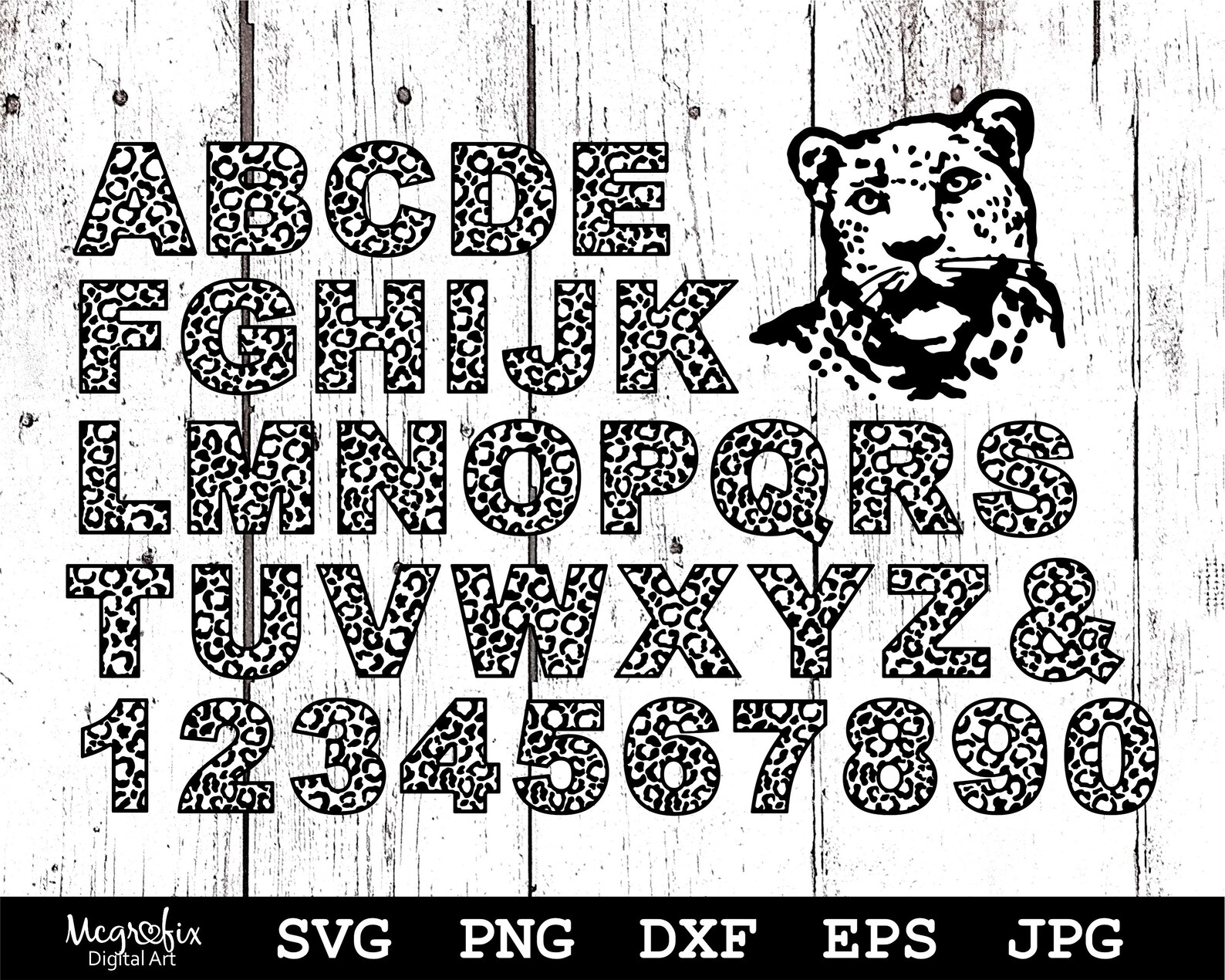 Leopard Alphabet SVG Leopard Font SVG Leopard Letters SVG - Etsy