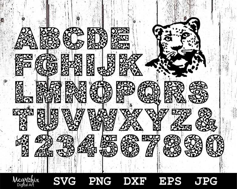 Leopard Alphabet SVG Leopard Font SVG Leopard Letters SVG - Etsy