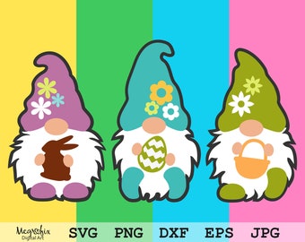 Easter Gnomes Svg Easter Svg Gnome Svg Easter Clipart - Etsy