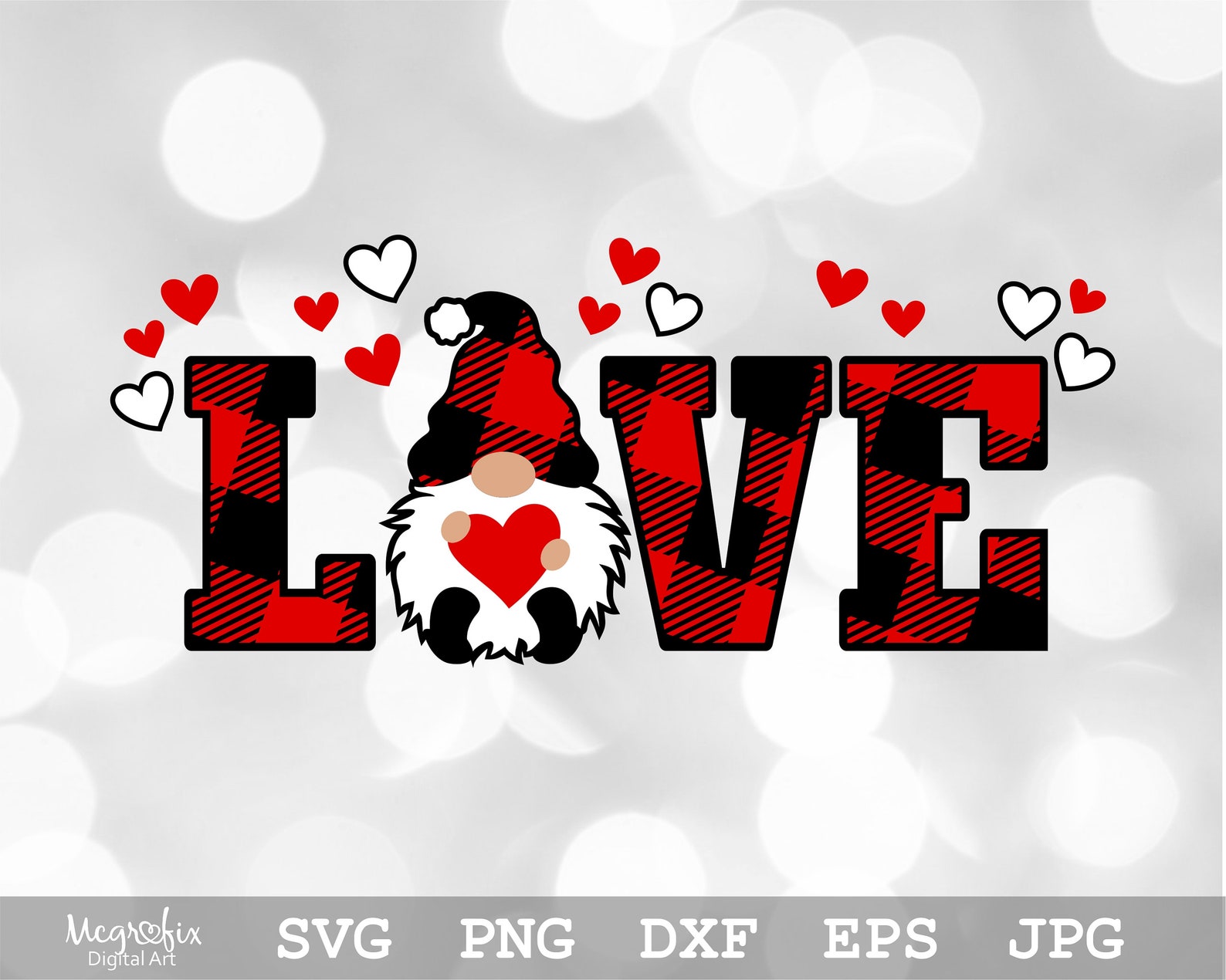 Gnomes SVG Love Gnomes SVG Valentine Gnome SVG | Etsy