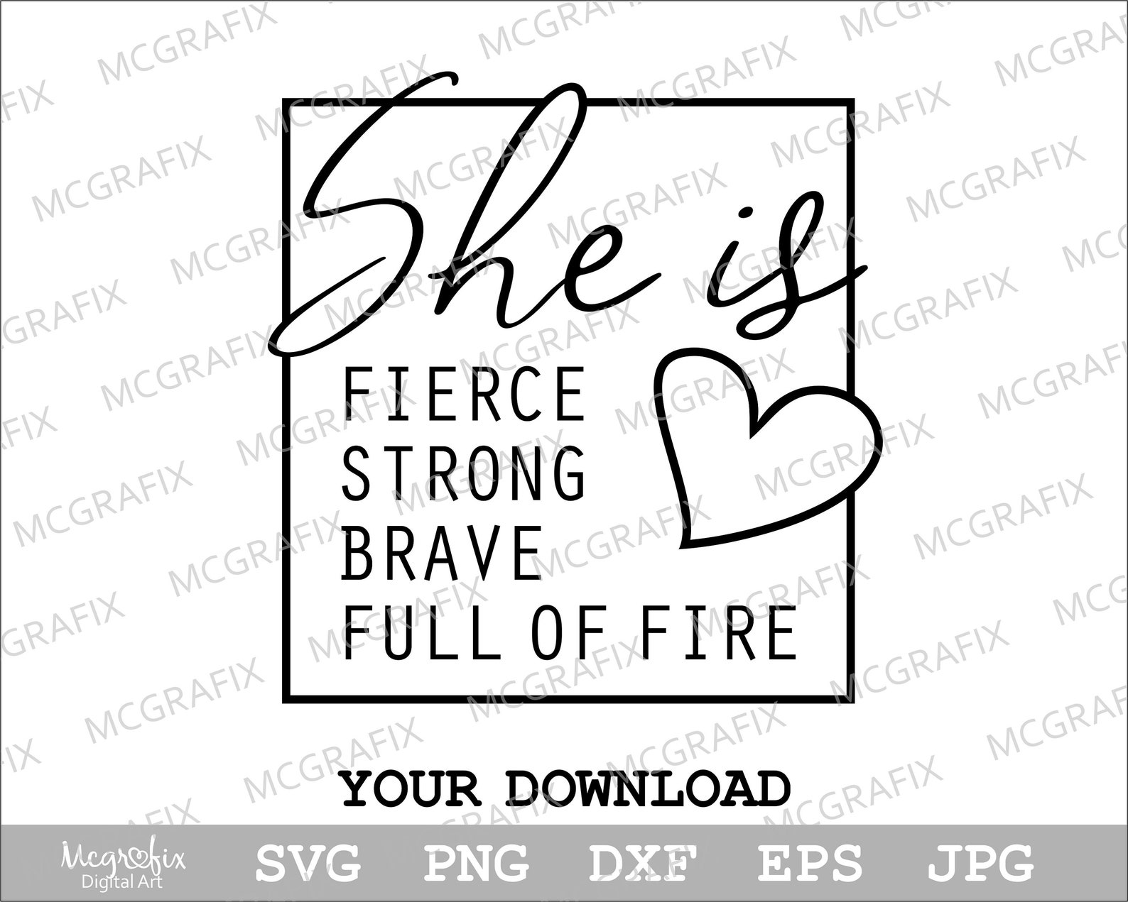 She is Strong SVG She is Fierce SVG She is Fearless SVG - Etsy
