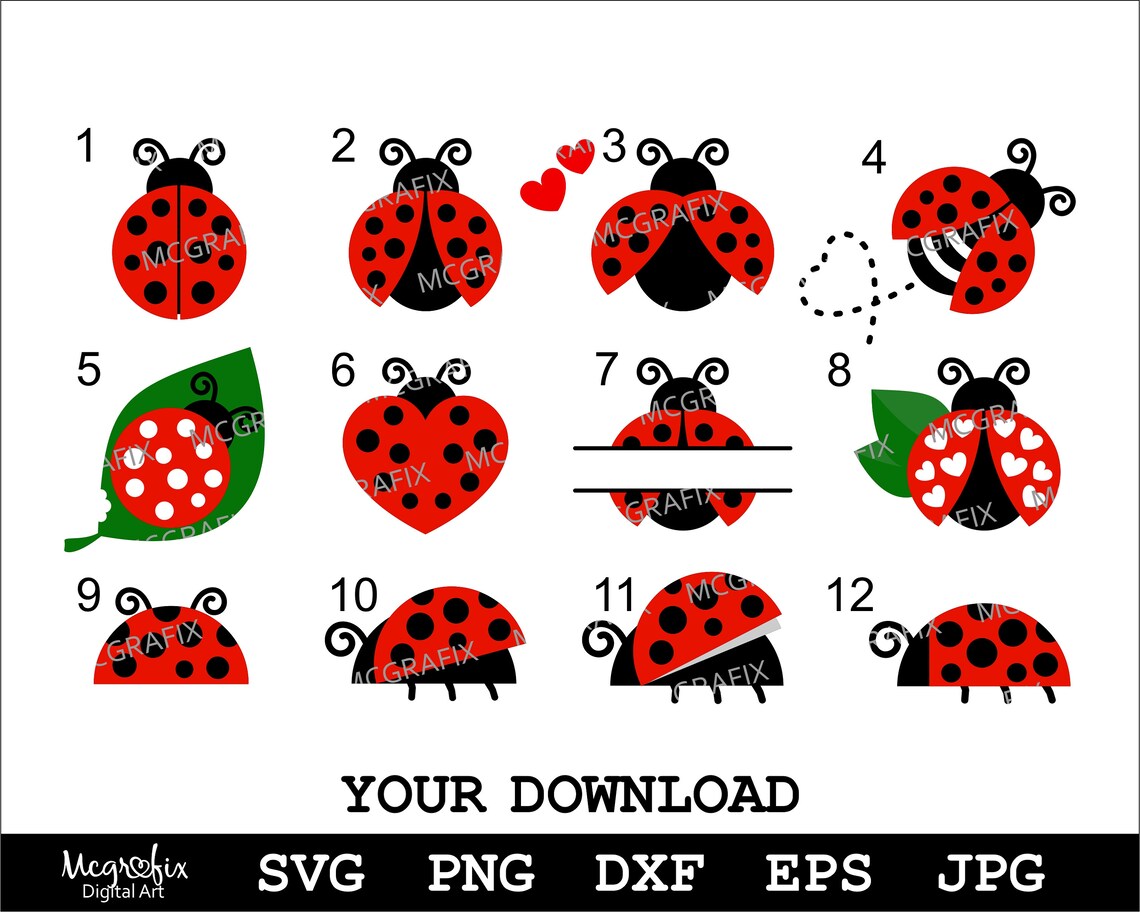 Ladybug Bundle SVG Ladybug SVG Ladybug SVG Layered - Etsy