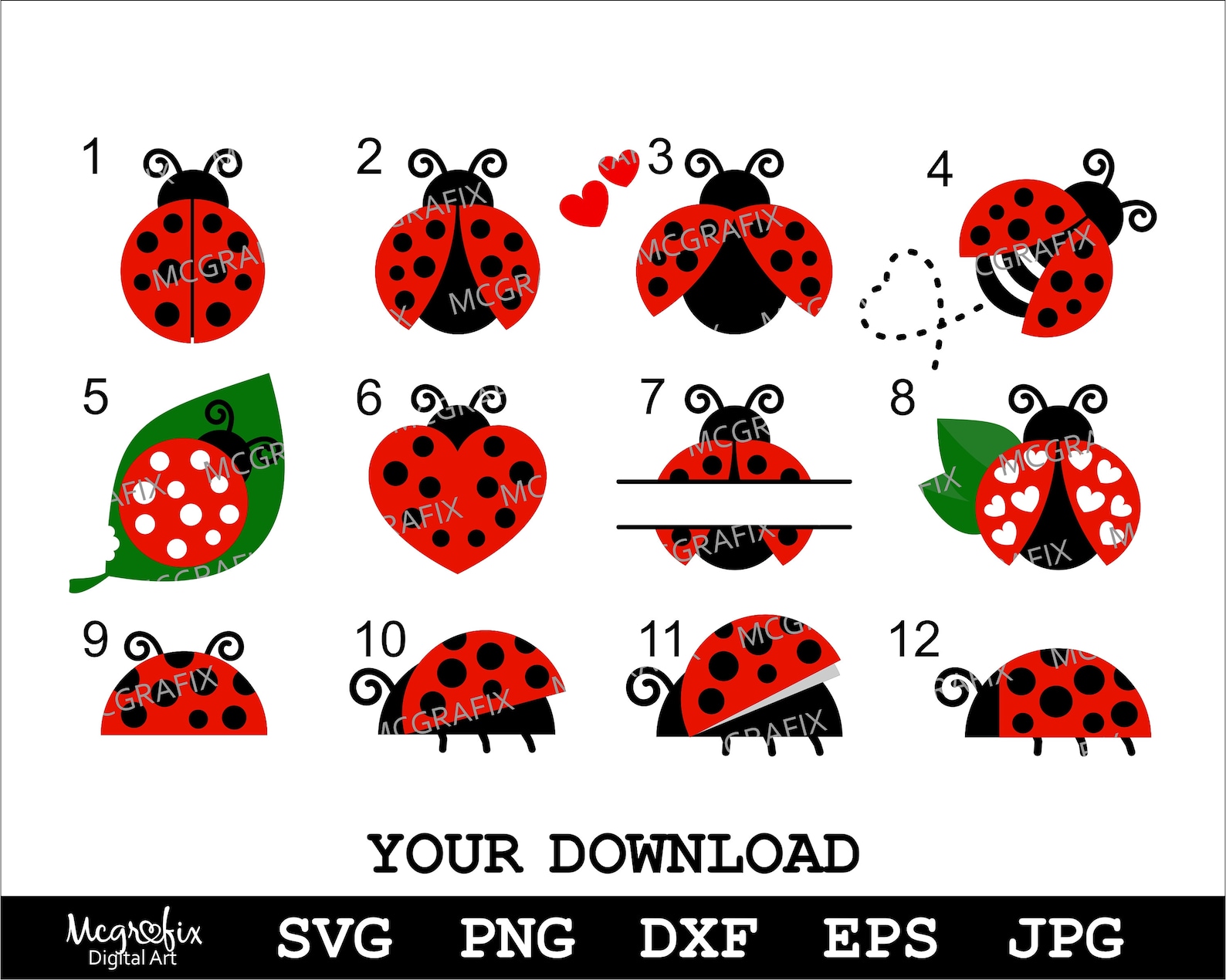Ladybug Bundle SVG Ladybug SVG Ladybug SVG Layered - Etsy