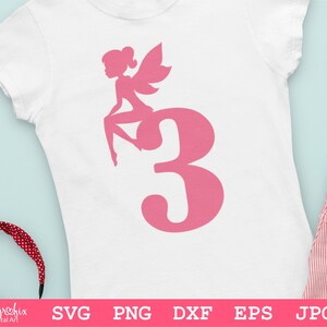 3rd Birthday Cake Topper SVG Fairy Birthday SVG 3rd Birthday Girl SVG ...