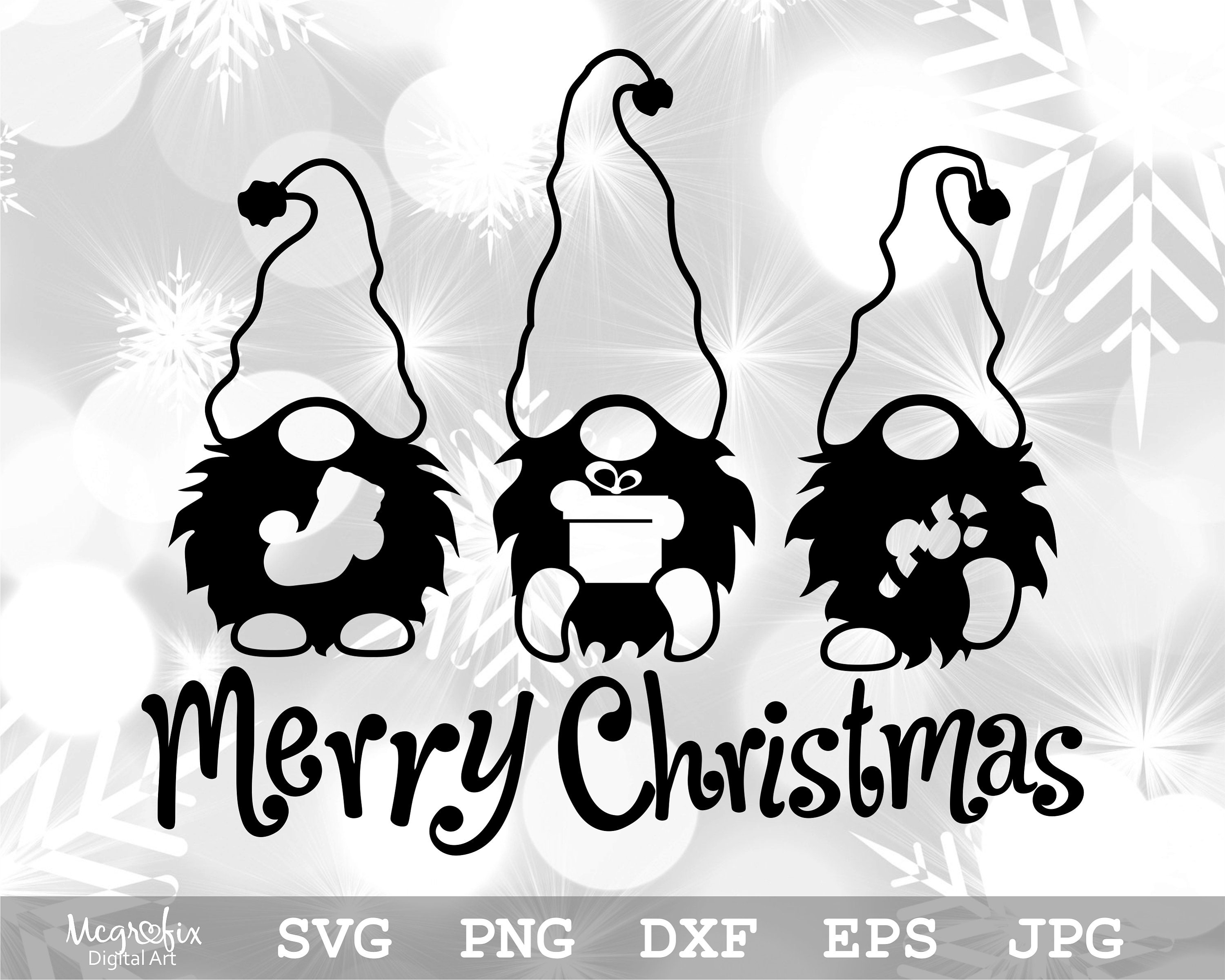 Christmas Gnomes SVG Christmas SVG Merry Christmas Gnomes | Etsy