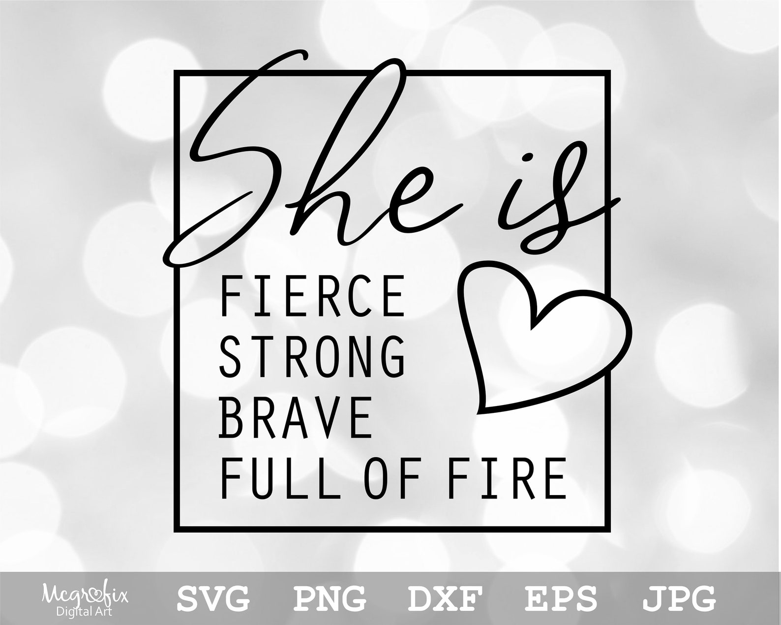 She is Strong SVG She is Fierce SVG She is Fearless SVG - Etsy