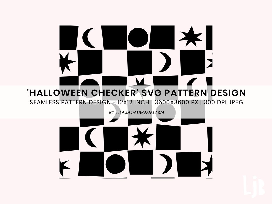 Halloween Checker Pattern Design SVG Dxf Png Eps Jpg Autumn Background ...