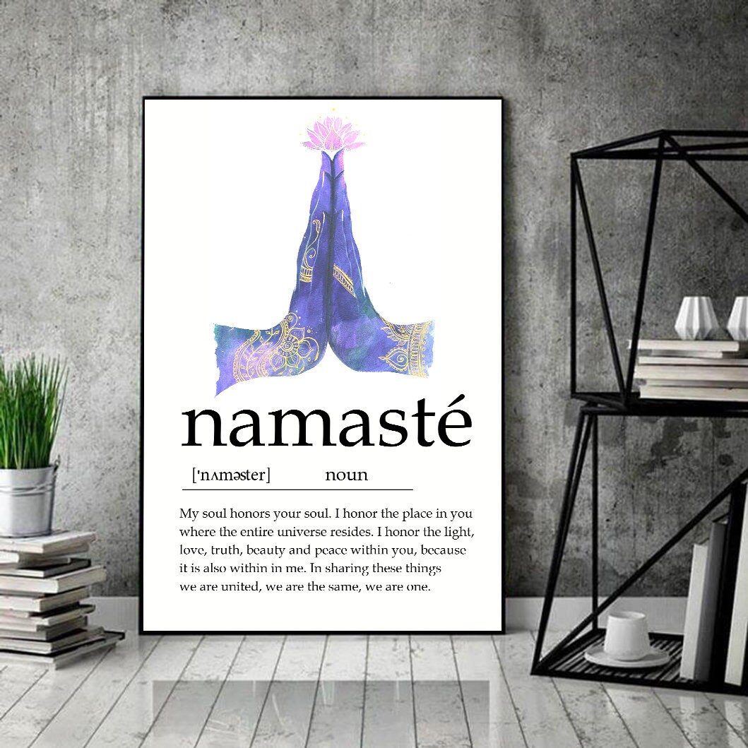 Cartel de definición de Namaste póster de Namaste póster de | Etsy