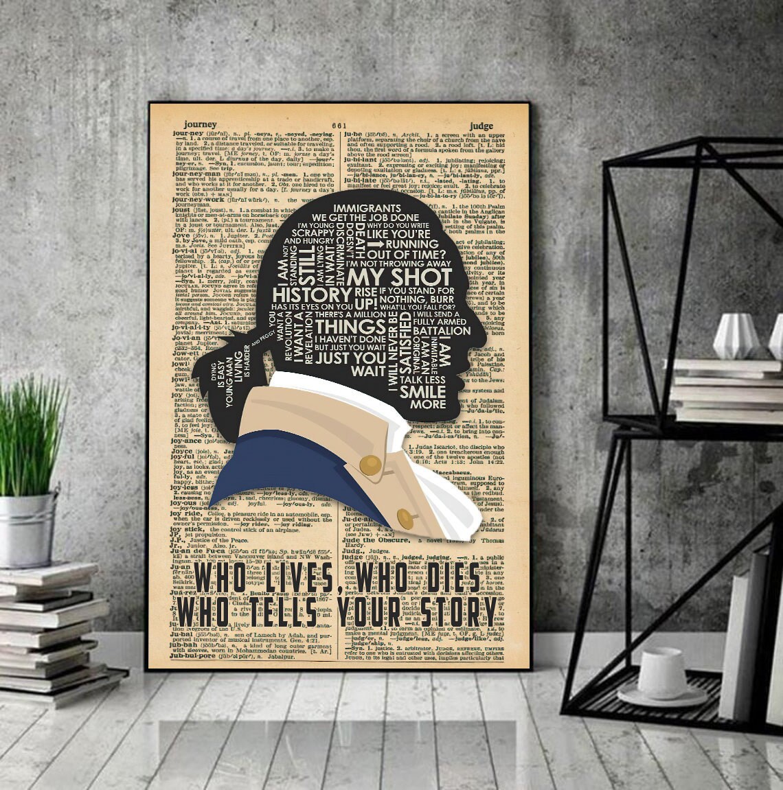 Hamilton Poster Who Lives Who Dies Who Tells Your Story | Etsy