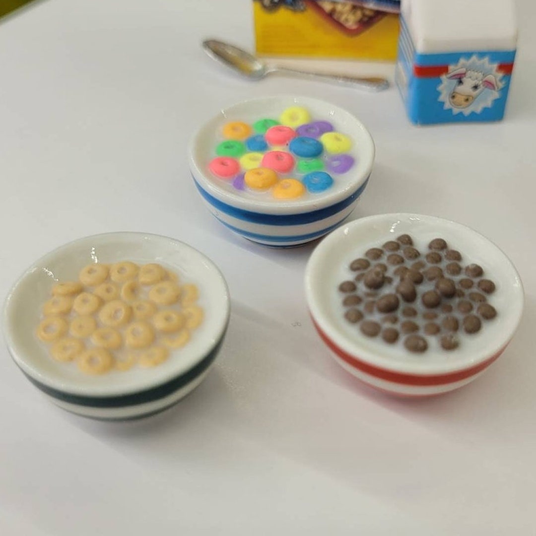 1:6 Cereal variations 1/6 Miniature Food Breakfast for Fashion Doll ...
