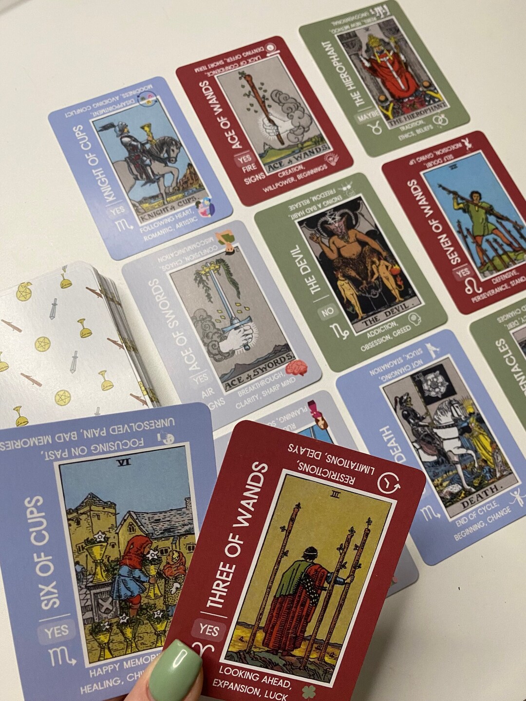 Beginner Tarot Deck 78 Cards MADE TO ORDER - Etsy