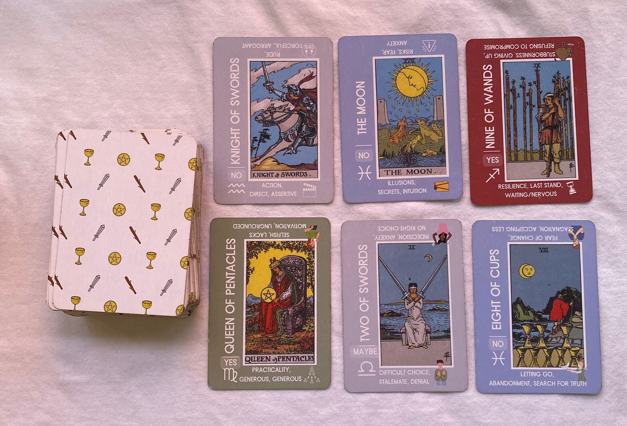 Beginner Tarot Deck 78 Cards MADE TO ORDER - Etsy