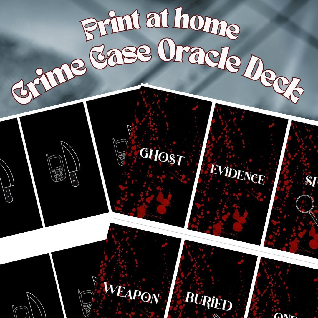 Printable: Crime Case Oracle Deck 100 Cards / PDF File - Etsy