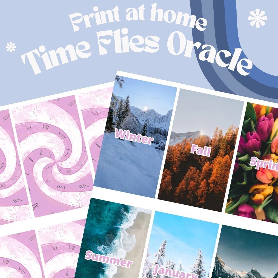 Printable: Time Flies Oracle Deck ( 62 Cards ) / PDF File - Etsy