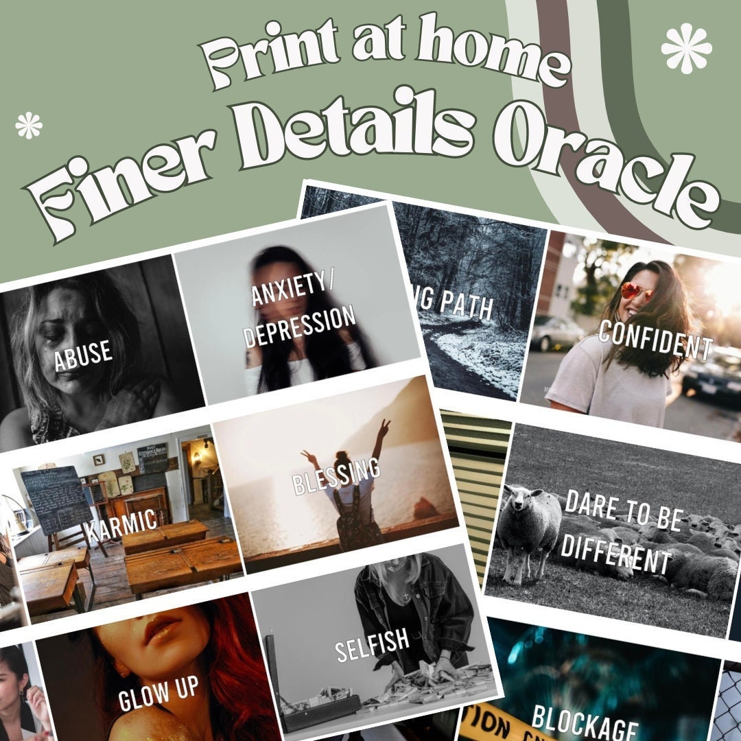 Printable: the Finer Details Oracle Deck ( 36 Cards ) / PDF File - Etsy